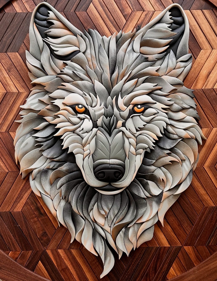 Wolf Face Template – Wild Wood Creative