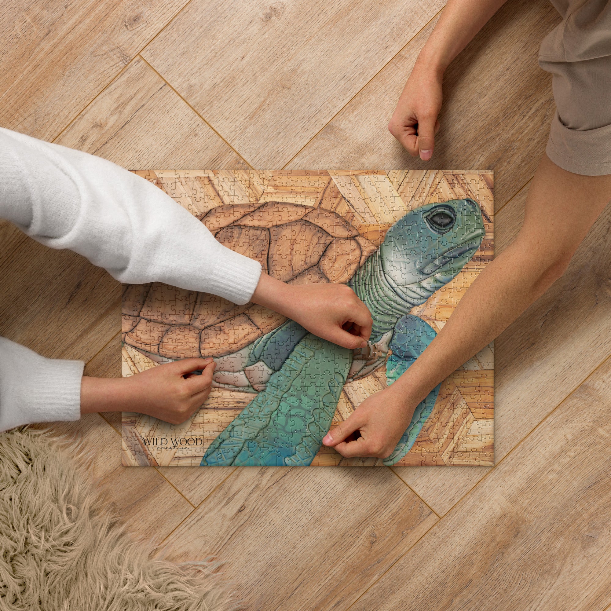 Coastline Sea Turtle Jigsaw puzzle – Wild Wood Creative