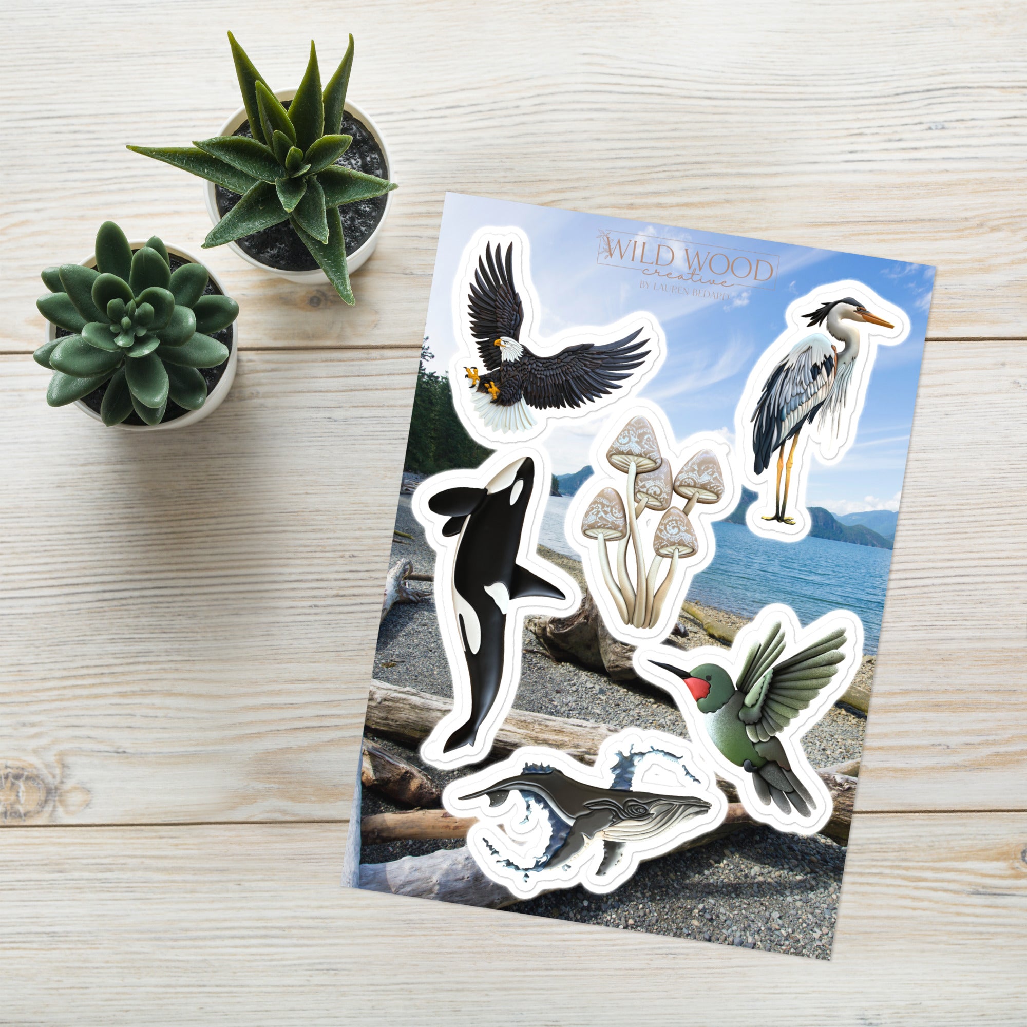 Coastline - Van Isle Sticker sheet – Wild Wood Creative