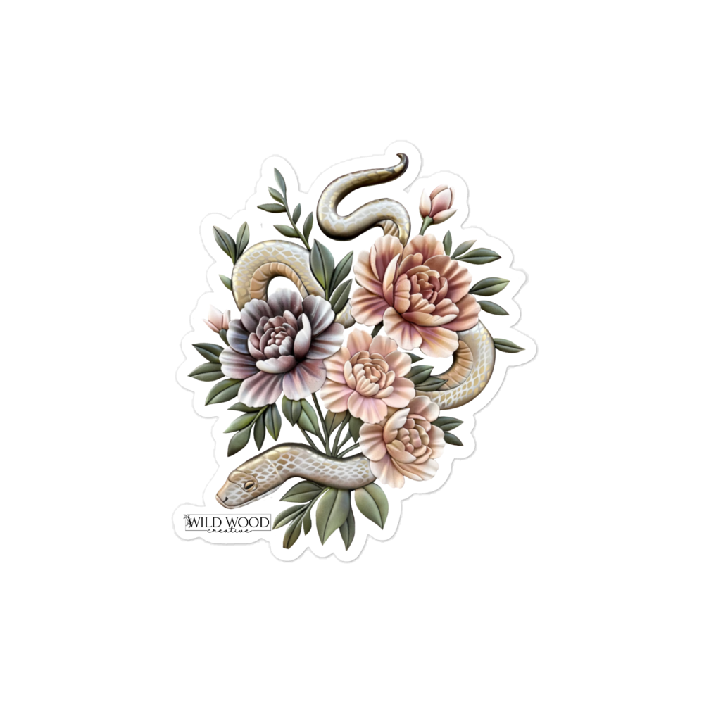 Tangled in Bloom Bubble-free stickers – Wild Wood Creative