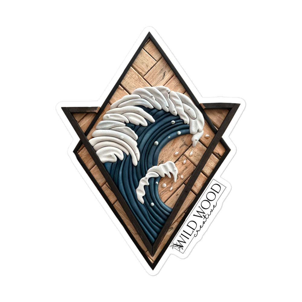 Coastline - Breaker Bubble-free stickers – Wild Wood Creative