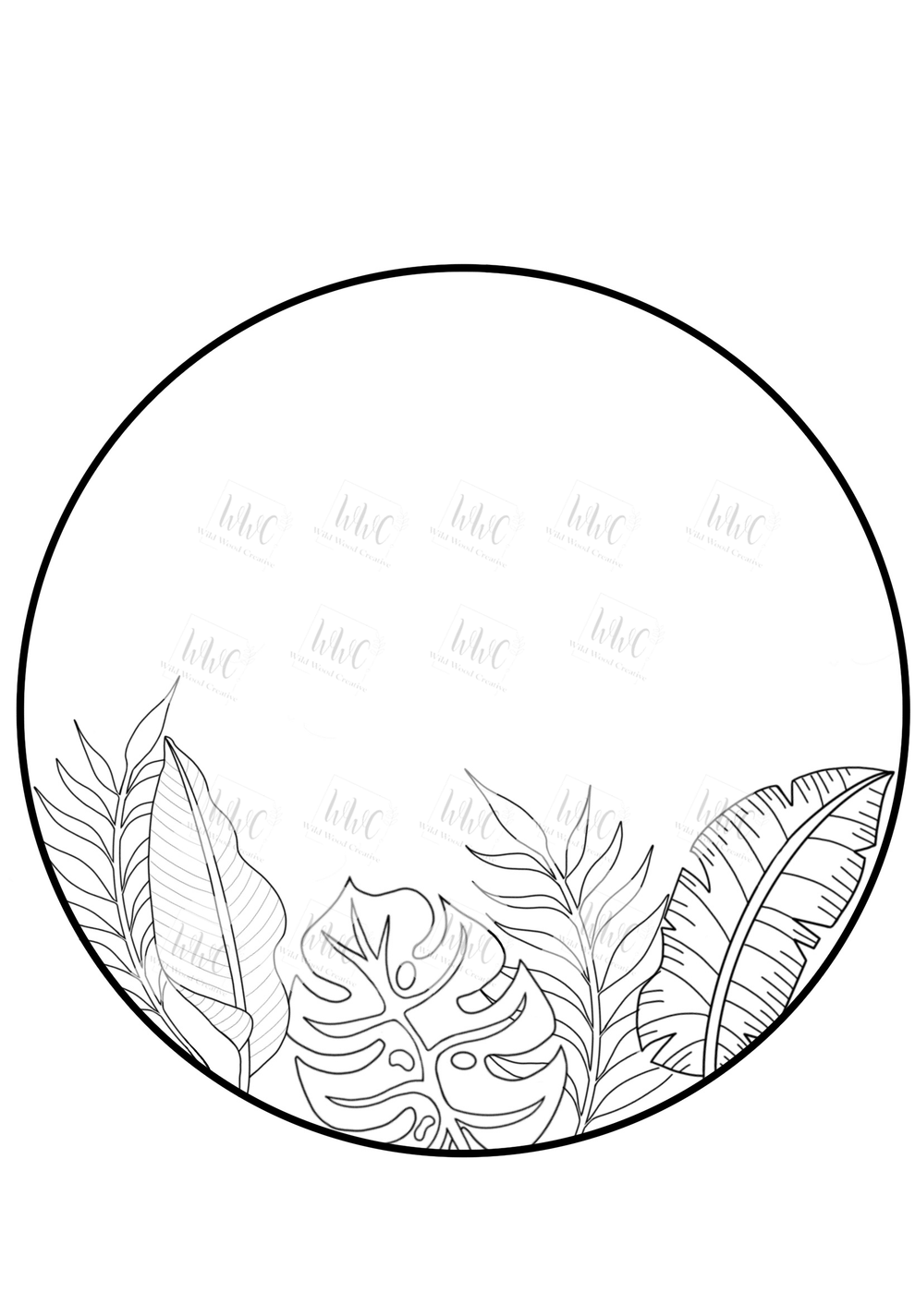 Jungle Round Template – Wild Wood Creative